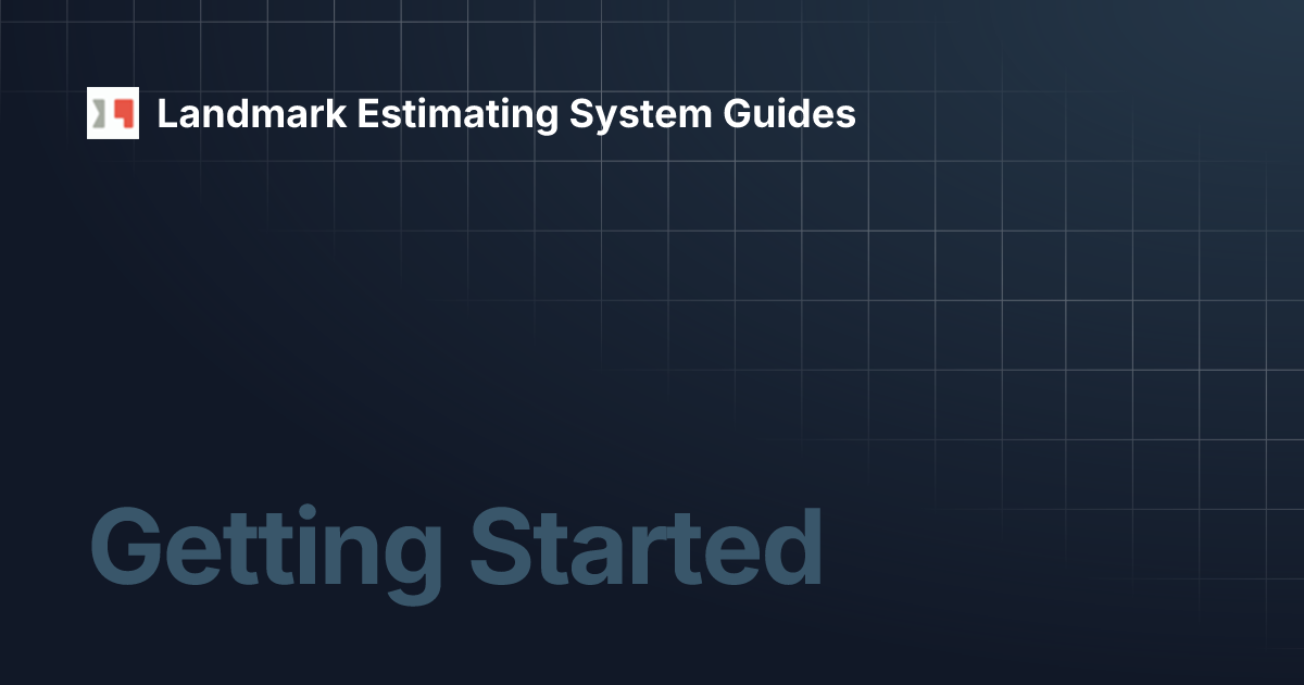 Getting Started | Landmark Estimating System Guides